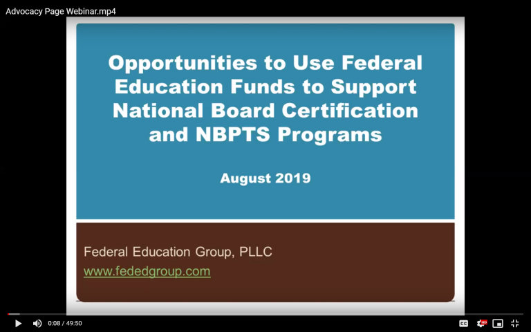 NBPTS Main Site Policy and Advocacy - NBPTS Main Site